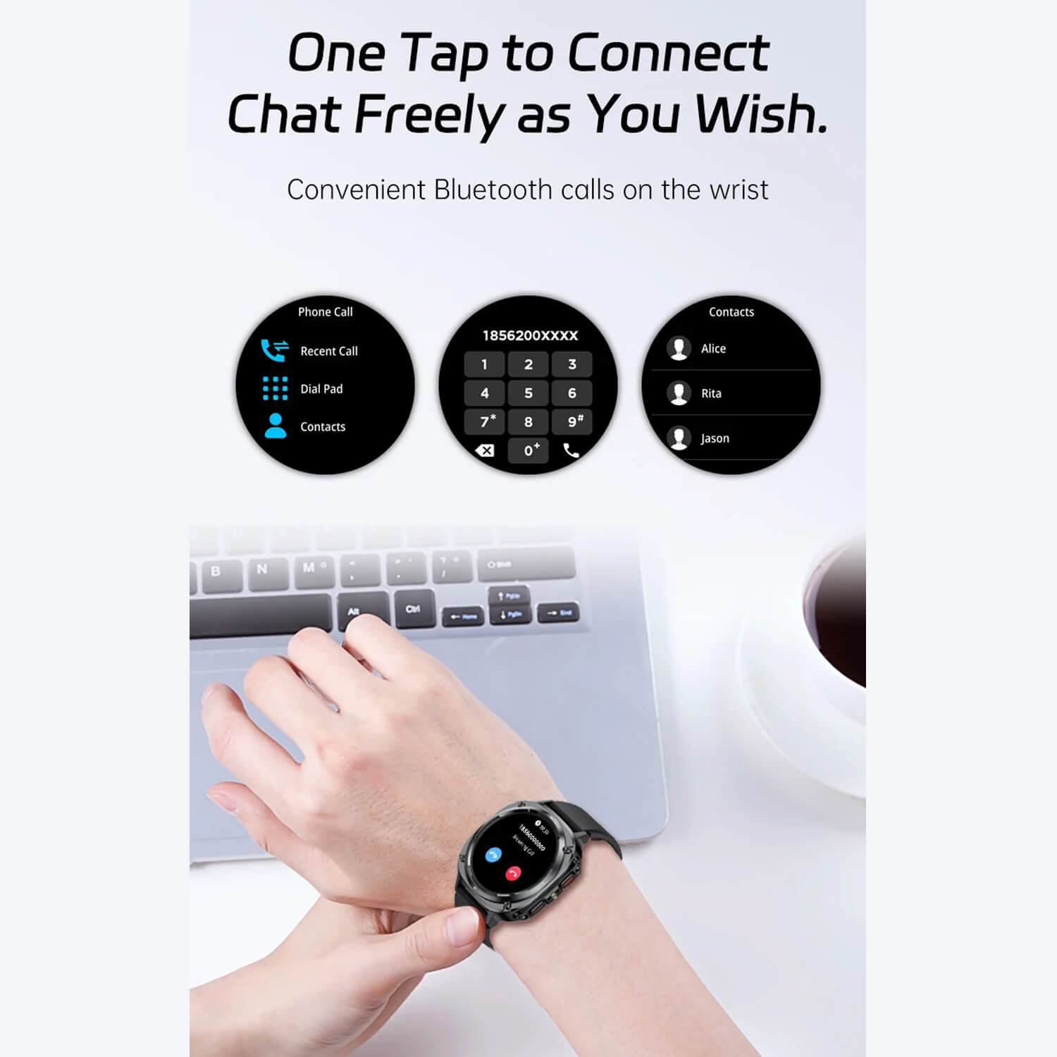 Smartwatch Microwear S90 - Black